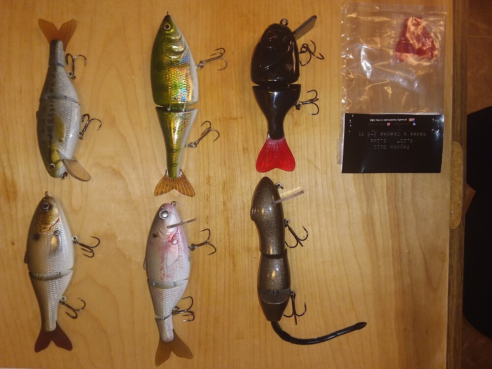 Pyscho Gill , BGC ,DS Lit Lures - Black Market - Swimbait Underground